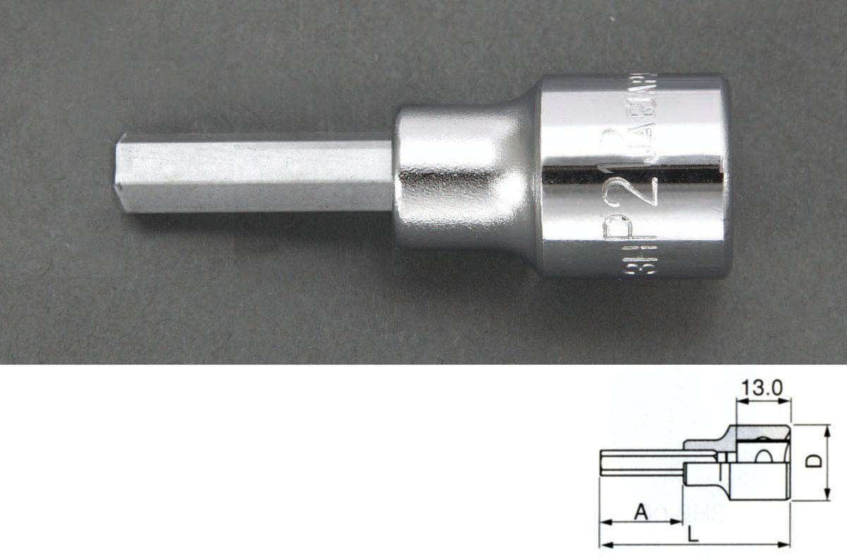●差込角…3/8”●対辺…12mm●サイズ…D：22mm、A：33mm、L(全長）：63mm●重量…100g000012226949楽天 JP店　