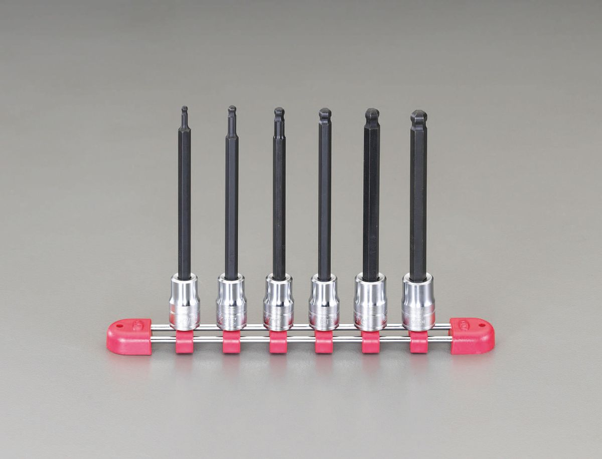 ●差込角…3/8”(セット内容)●ヘックスビットソケット…1/8”・9/64”・5/32”・3/16”・7/32”・1/4”・5/16”●全長…128mm●重量…580g7個セットホルダー付ボールポイント付000012227186楽天 JP店　
