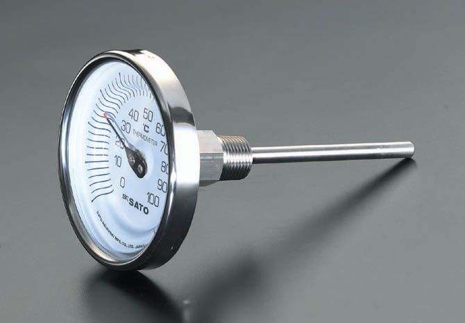 ●ケース外径…101mm●取付ネジ…PT1/2”●感温部径…8mm●ダイヤル径…90mm●測定範囲(℃)…0〜200●感温部長(mm)…200●1目盛…5℃●総重量…約380gオールステンレス室内用000012068890楽天 JP店　