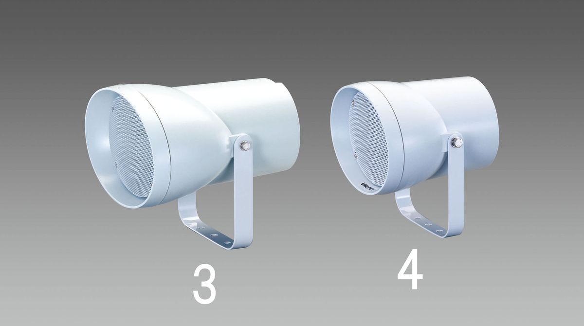 ●定格インピーダンス:670Ω●IP値:X4●定格入力:15W●出力音圧レベル:101dB(1W/1m)●再生周波数帯域:150Hz-15kHz(偏差20dB)●サイズ:300×202×300mm●重量:2.7kg●取付金具:U字形ブラケッ...