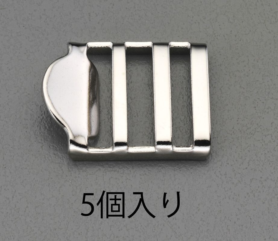 ●適用バンド幅:25mm●サイズ:38.8×30mm●重量:10.6g●材質:鉄(ニッケルメッキ)●用途:平バンド用金具●入数:5個000012258562楽天 JP店　