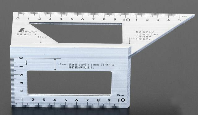 ●材質…アルミ製●サイズ…169×63×73mm45°・90°の角度確認に。45°合わせを作る時、材料を　ケガくのに使用します。000012074018楽天 JP店　