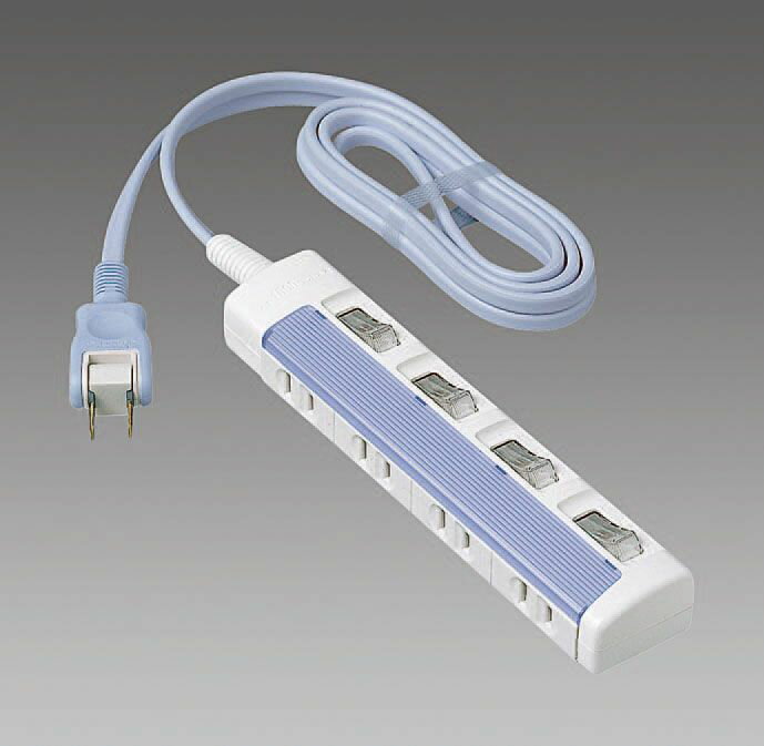 ●定格:15A・125V(1500W)●コンセント:2P×4個●サイズ:40×201×28mm●コード長:3m個別スイッチ4個ホルダ(EA815GL、GL-120)取付可能000012229170楽天 JP店　