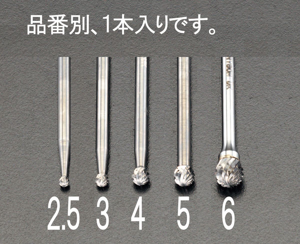 ●材質…タングステンカーバイト●適合材質…銅合金、鋳鉄、ステンレス、ニッケル合金、チタニウム●刃形状…dカット(ダブル/ダイヤモンド)●軸径…3mm●刃径×刃長×全長…3×2.7×38mm●入数…1本入り000012036477　