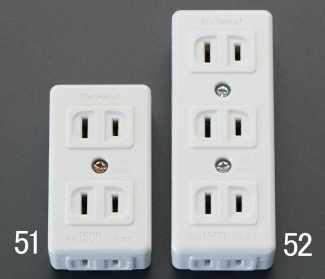 ●定格:15A 125V●差込口:4個●サイズ(mm):43×110×23(D)000012216842楽天 JP店　