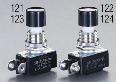 ●パネルカット:12.5mm●極数:単極単投●定格:3A 125V AC●パネル厚:4.9mm以下●スイッチ特性:ON-〈OFF〉●端子形状:ねじスイッチ特性の〈 〉はモメンタリになります。000012201812　