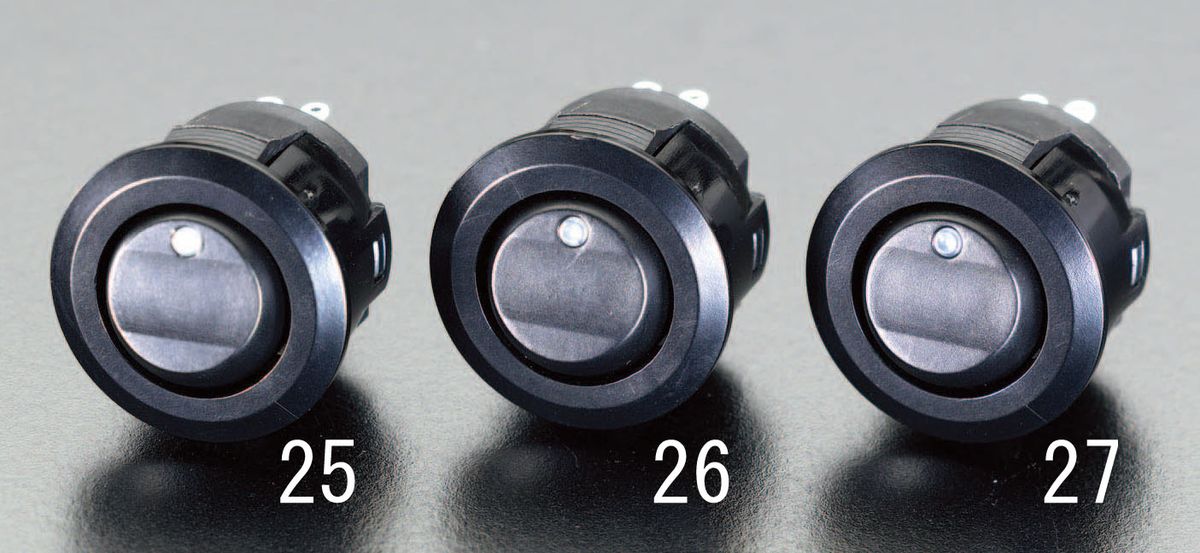 ●パネルカット:φ20.4mm●定格容量:10A 125V AC●回路:単極単投(ON-OFF)●パネル厚:0.5-2.0mm●LDE色:緑●ツマミ:黒●ケース:黒000012066404　