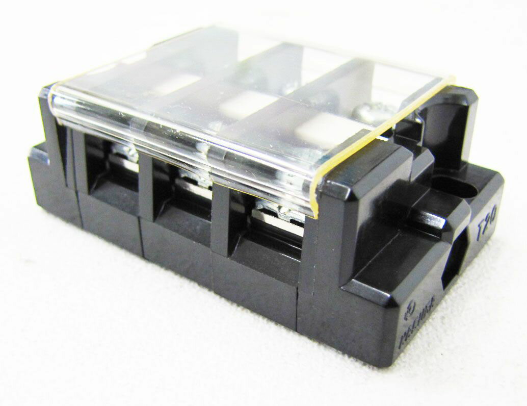 ●型式:T20C●適合電線:3.5mm2●通電電流:30A●絶縁電圧:250V●適合圧着端子:1.25-4・2-4・3.5-4S・5.5-4S●極数:3●サイズ(mm):59×35.5×22カバー付000012038673　