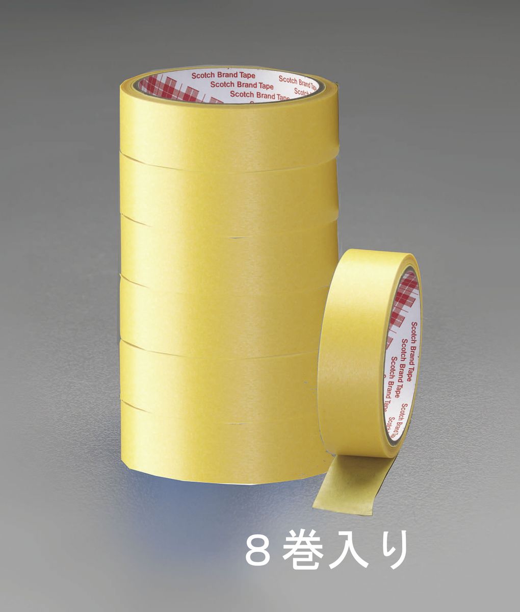 ●材質:基材:平面紙、粘着剤:アクリル系●長さ:18m●厚さ:0.08mm●幅:15mm塗装マスキング、仮固定に厚さが薄く、見切り良好入数は8巻入りです。000012231313　