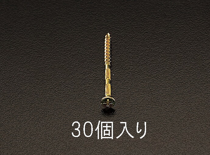 ●材質:鉄(クロメートメッキ)●頭形状:(+)皿頭●サイズ:5.2×120mm●入数:30個ツイストローレット付特殊木工ビスで自ら「座堀り」してキッチリ押さえ、硬木、合板、集合材、MDFオールマイティです。000012060107　