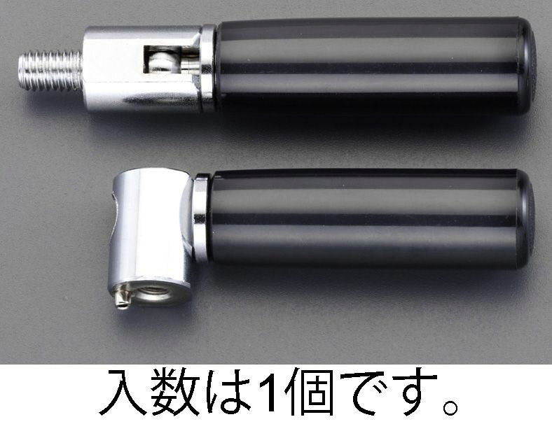 ●材質:グリップ:ポリアミド、シャンク:SUM22（クロムメッキ）●ねじサイズ:M8●サイズ(mm):A:28、B:96、E:8.4メスねじ折り曲げ式RoHS対応品000012070470　