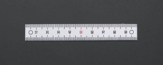 ●全長:100mm●目印マーク間:90mm●目盛読取方向:下接着タイプアルミ製000012070931　