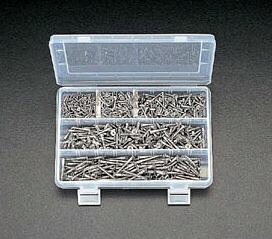 ●(セット内容):サイズ（入数）:2.4×13mm（200）2.7×16mm（200）3.1×20mm（200）3.8×25mm（200）4.1×38mm（100）●材質:ステンレス●頭形状:(+)皿頭●ケースサイズ:207×145×40m...