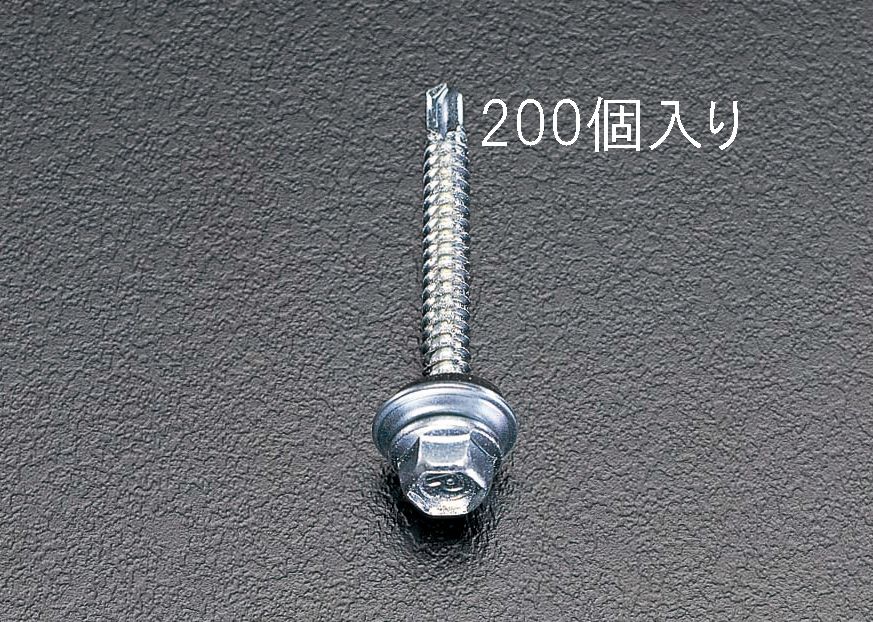 ●材質:鉄(三価クロメート)●サイズ:6×45mm●入数:200個ゴムパッキン付先端がドリルになっている為、下穴が必要ありません。000012060333楽天 JP店　