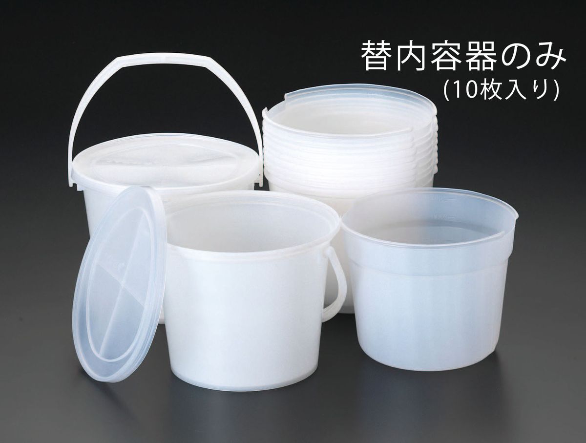 材質：ポリエチレンサイズ：φ180X145mm入数：10枚入りEA109NF-10用交換用内容器000012072235　