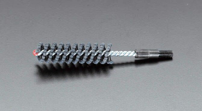 ブラシ材質：ナイロン接続ねじ：1/4"-28適応パイプ内径：12.7mm(1/2")EA115GA-1から-26のシャフトに取り付けて使用して下さい。ストレートスチールパイプ用研磨、クリーニング用#180シリコンカーバイト付必ず水と併用して...