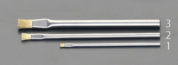 ブラシ材質：真鍮ハンドル材質：ステンレス線径：0.076mm全長：90mm毛幅：3.2mm毛丈：3.2mm000012001006　