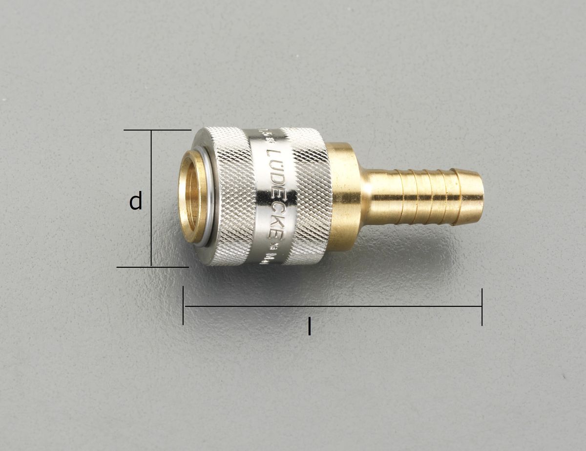 ●材質:本体:真鍮、スリーブ:真鍮(ニッケルメッキ)、オーリング:NBR●タケノコ径:10mm●ステム長さ:25mm●サイズ:l:59.5mm、d:27mm●重量:約75g●最高使用圧力:3.43MPa●使用温度範囲:-20°C-100°C...