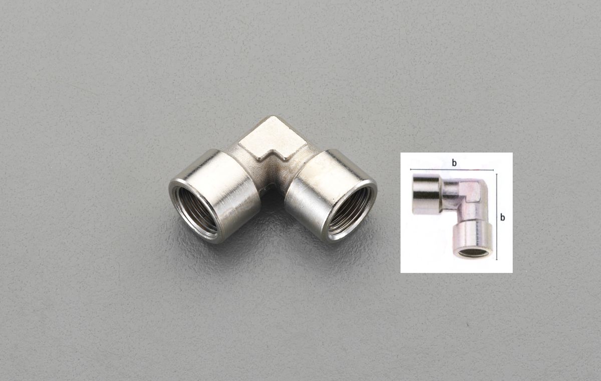 ●材質:真鍮（ニッケルメッキ）●最高使用圧力:0.78MPa（8kgf//cm2）●ねじ径:G（PF）1/2"●六角対辺:21mm●サイズ（b）:33mm●ねじ有効長:14mm●重量:約116g000012236077　