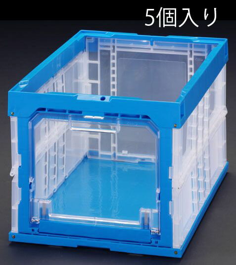 ●サイズ:530×366×322(H)mm●材質:ポリプロピレン●フタ:EA506AA-51（別売）●容量:50.4L●色:青●入数:5一面のみ窓が開きます。（開閉ロック可能）積み重ね可能000012085161　