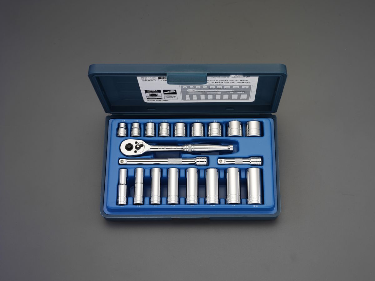 ●差込角…3/8”●ソケット(6角)…3/8”・7/16”・1/2”・9/16”・5/8”・11/16”・3/4”・13/16”・7/8”●ディープソケット(6角)…3/8”・7/16”・1/2”・9/16”・5/8”・11/16”・3/4...