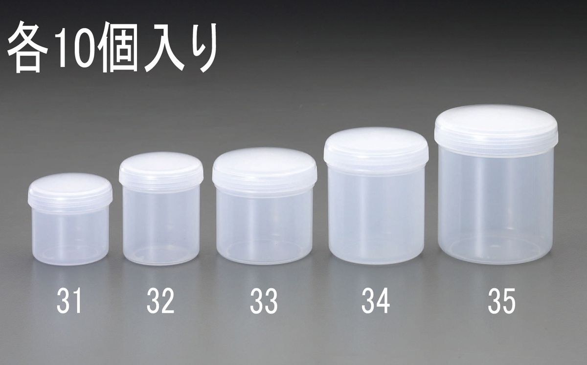 材質:本体・キャップ:ポリプロピレン（PP）、中栓:ポリエチレン（PE）容量:310mlフタ内径:73mm胴径:83mm高さ:99mm口径の広いポリプロピレン製の容器です。フタは、ねじ式、中ブタ付内部に突起がありません。ペースト状の物でも内...