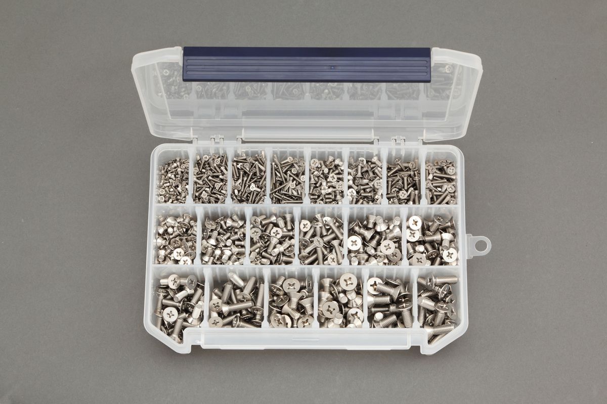 ●(セット内容):サイズ（入数）:M2×4（400）M2×8（350）M2×10（300）M2×15（150）M3×6（150）M3×8（120）M3×10（80）M3×15（60）M4×6（100）M4×8（90）M4×10（80）M4×...