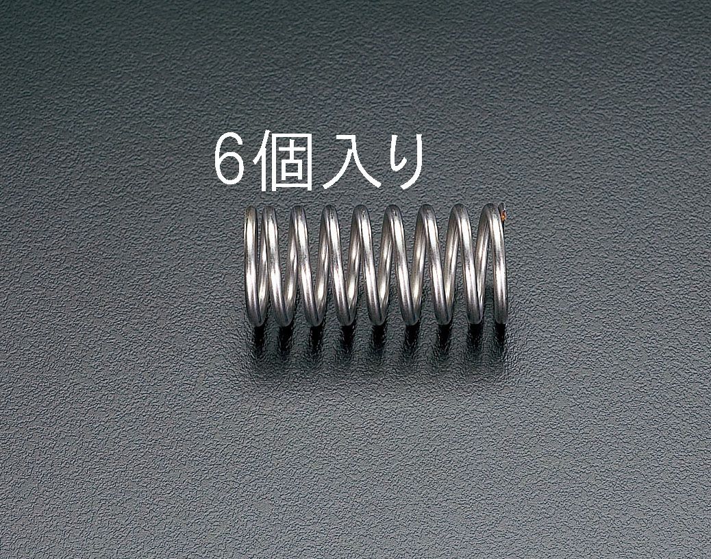 材質：SUS304外径X線径X高さ：12X2X34mm許容荷重：14.1kgf入数：6個000012055692　