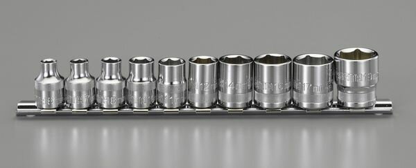 <セット内容>：10本組み差込角：3/8”全長：25〜28mm対辺(mm)：6・7・8・10・11・12・14・16・17・19EA687BS楽天 JP店　