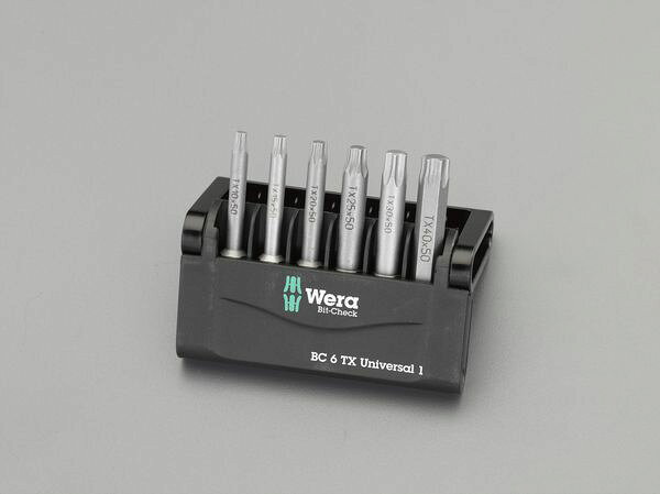 六角シャンク：1/4”サイズ：T10・T15・T20・T25・T30・T40(6本組)全長(mm)：50EA611GM-80楽天 JP店　
