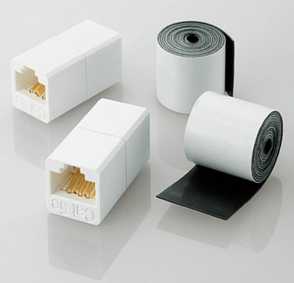 コネクタサイズ：14.7×29.8×16.3(H)mm簡易防水テープ長：50cmカテゴリー5e準拠RJ45中継コネクタ2個、簡易防水テープ2個屋外用LANケーブル(EA764BF-110〜-130)と、すき間用LANケーブル(EA764BF...