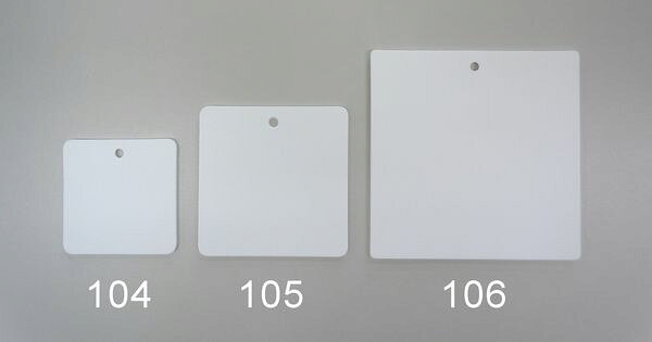 厚み：2mm穴径：4mm材質：エコユニボード(再生ポリプロピレン)サイズ(タテ×ヨコ)：90×90mm穴数：1入数：10枚文字の書き込みやステッカーなどの貼り付けに。EA956V-106楽天 JP店　