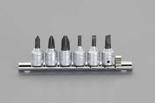 差込角:1/4”全長:28mmサイズ:(＋)#1・#2・#3(−)3.5・4.0・5.5mm6個組EA617XM楽天 JP店　