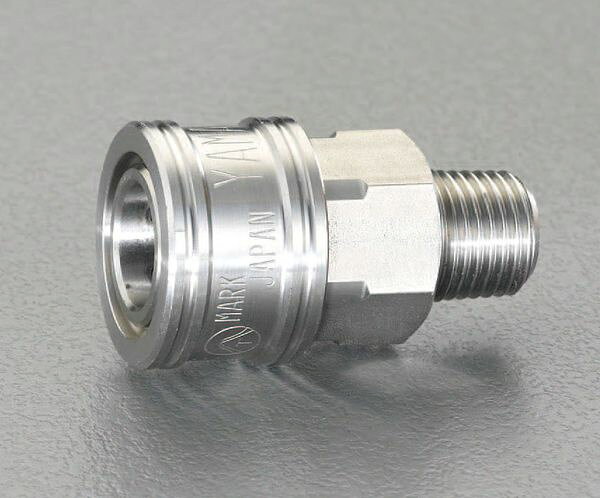型：中圧型材質：SUS304取付ねじ：R1-1/4”常用圧力：3.0MPaオーリング(NBR)バルブレス構造中圧型のプラグ、ソケットは同ねじサイズのみしか適合しませんEA140BG-10楽天 JP店