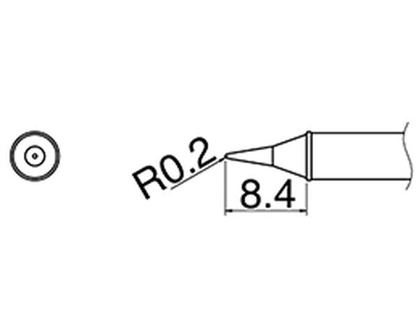 こて先：R0.2mmこて先長：8.4mm設定温度：450℃EA304AL用の交換用こて先です。EA304AL-28楽天 JP店