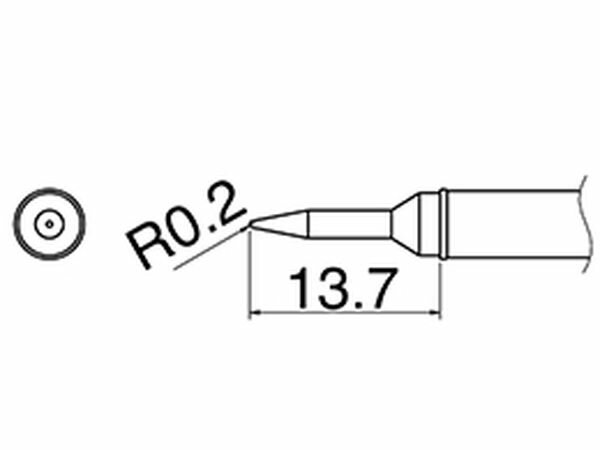 こて先：R0.2mmこて先長：13.7mm設定温度：400℃EA304AL用の交換用こて先です。EA304AL-5楽天 JP店