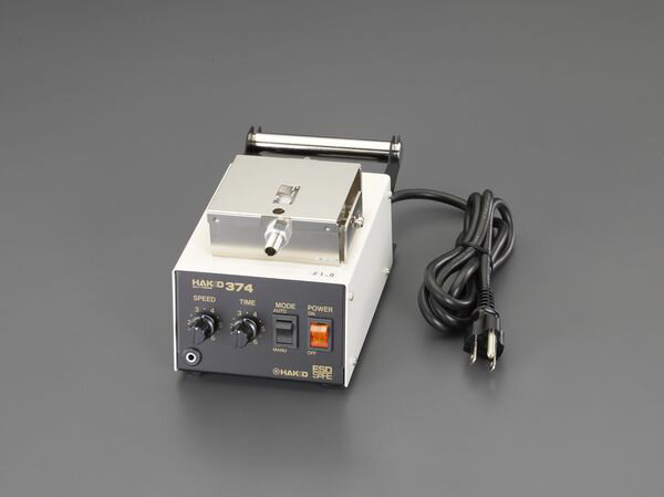 電源：AC100V(50/60Hz)消費電力：6W半田送り速度：4.5〜26mm/秒半田送り量：0〜182mmサイズ：107(W)×215(D)×110(H)mmプラグ：2極接地対応はんだ径：φ1.2mm1kg巻き半田まで使用可能半田ボール...