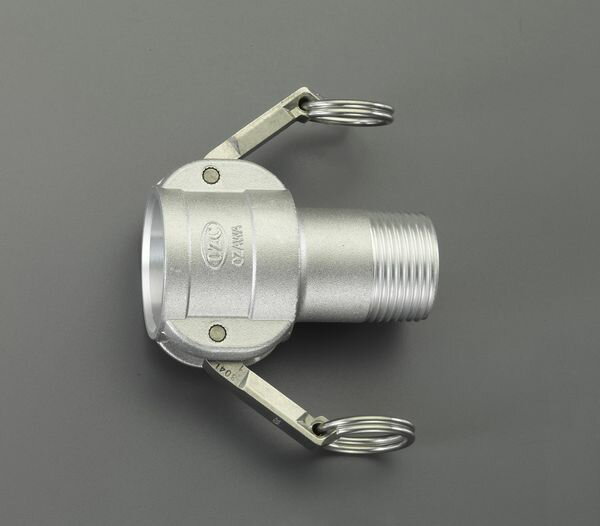 材質：アルミダイカスト(ADC12)使用圧力：1.76MPa使用温度：-30〜70℃呼び径：15ねじサイズ：R1/2”サイズ(mm)：A：116、B：52、φC：32φF：14、h：32、H：70(エスコ寸法図をご参照ください。)配管及びホ...