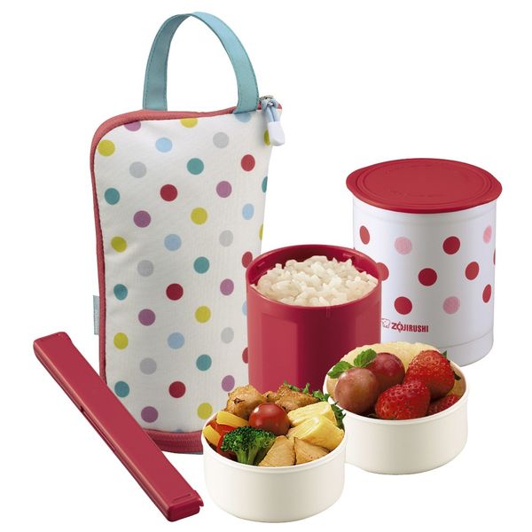 容量：飯器：約0.24L、おかず容器：約0.19L(2個)保温効力：6時間/49℃以上(ポーチなし)、6時間/53℃以上(ポーチあり)サイズ：105(W)×90(D)×205(H)mm(ポーチなし)、150(W)×95(D)×250(H)m...