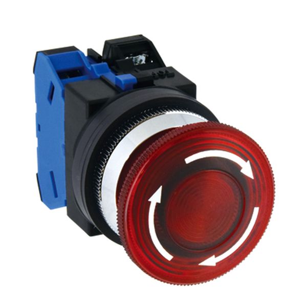 ボタン径：40mm定格電圧：AC/DC24V接点構成：1a1b型式：AVLN32211DN保護構造：IP65端子ねじサイズ：M3.5IDEC製パネルカットφ30mm用ボタンを押すとその状態でロックされ、右へ回すとリセット復帰します。RoHS...