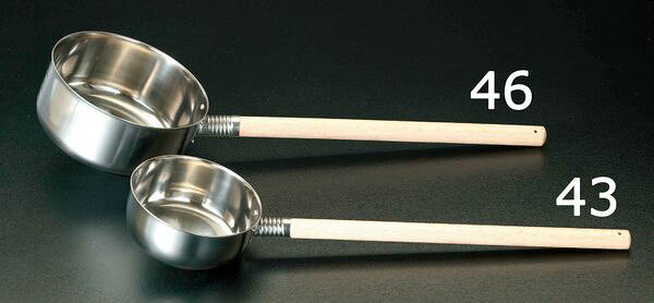 材質：ヘッド部：ステンレス(18-8)柄：木容量：0.5Lサイズ(直径×柄長)：φ120×345mmEA991X-43楽天 JP店　