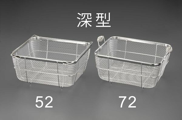 材質：ステンレス(18-8)サイズ(mm)W×D×H：340×290×150目開(mm)：4.33メッシュ：5線径(mm)：0.75取手有りEA992CE-71楽天 JP店　