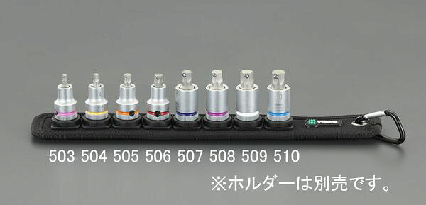 差込角：3/8”ホールド機能付。先端のボールの働きで、ボルト・ナット類の脱落を防ぐ形状です。色の違いによってサイズの選別が容易です。対辺：8.0mm全長：38.5mm000012289937楽天 JP店　