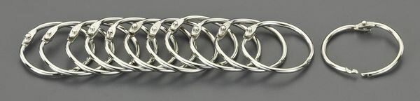 材質：硬鋼線ニッケルメッキ仕上しっかりかみ合うのでズレません。ビニールシートや厚紙の見本帳をまとめるのに便利です。サイズ(外径)：34mm入数：10個000012291637楽天 JP店　