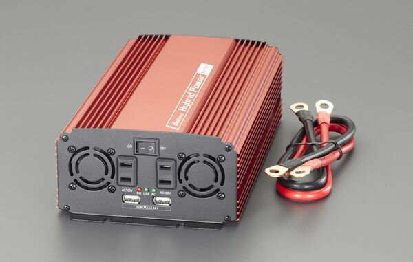 入力電圧：DC24V出力電圧：AC100V矩形波USB端子付：出力電圧：DC5V出力電流：2000mA（最大）低電圧・過電圧・過負荷・温度の4種類の保護回路付定格出力：800W最大出力（2分）：1000W入力方式：バッテリー接続サイズ：15...