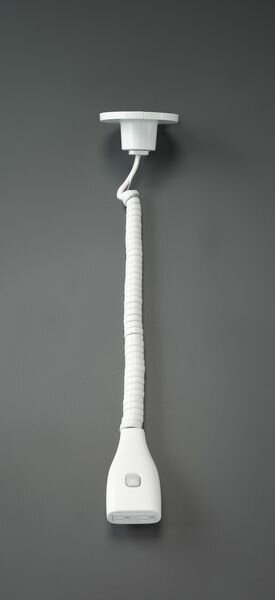 定格容量：15A・125V(1500Wまで)ワイヤー入りカールコードで上下に動くコンセント天井から電源がとれて配線スッキリ！差込口：接地2Pコード長：1.8mコード密着時長さ：800±100コード最大引き伸ばし時長さ：1800±100引掛コ...