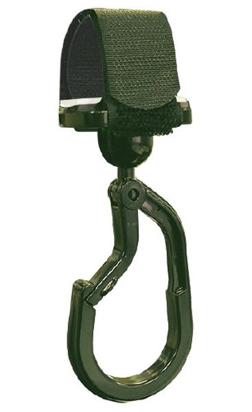 材質：フック：ポリカーボネート ベルト：ナイロン吊下荷重：3kgサイズ：奥行×高さ：50×105mm 幅：37mm 開口：28mmベルト適用径：20〜40mmベルト幅：25mmフックは360度回転します。面ファスナー付ベルトを巻きつけて設置...