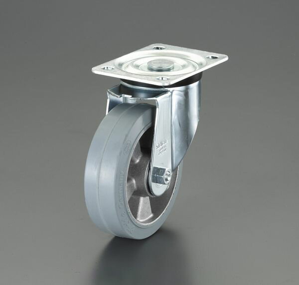 防振性と耐荷重に優れ、高い走行性を発揮します。ボールベアリング耐熱温度：−25〜80℃材質：スチール、 車輪：ソリッドゴム導電性仕様の金具付キャスター仕様：自在ストッパー無車輪径×幅：125×40mm全高：150mm耐荷重：200kg000...