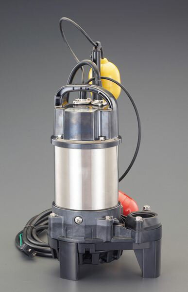 サイズ：236x173x374mm重量：7700g材質：樹脂電源：単相100V周波数：50Hz出力：400W口径：40φmm全揚程：6.5吐出量：80L/分通過特性とポンプ性能に優れたハイギャップ構造のハイスピン形羽根車を装備し、夾雑物を含...