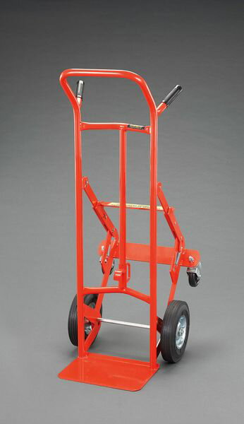 30・55ガロンドラム缶用積載均等耐荷重：360kg全高：1219mm全幅：488mm車輪径：前輪：φ254mm(セミニューマチック車)、後輪：φ89mm(ポリオレフィン車)重量：30kg材質：スチール荷台サイズ：355(W)×198(D)...